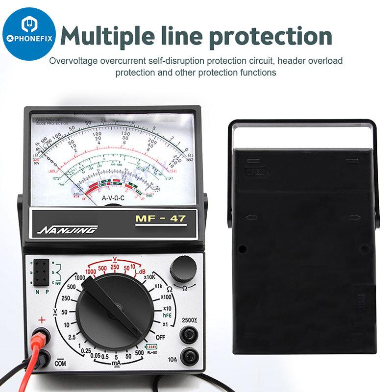 MF47 Pointer Multimeter Capacitance Resistance Tester With Buzzer
