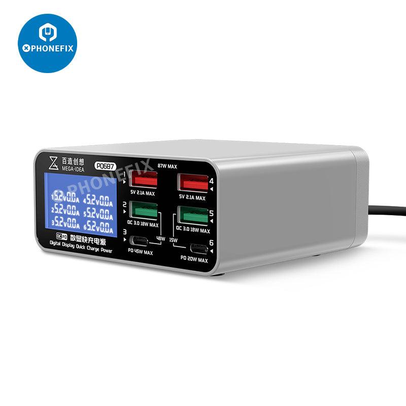 Multifunction Digits Display wireless Charging Desktop Power Supply