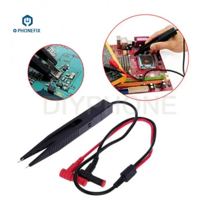 Multimeter Lead Wire Tweezers Probe PCB Board Soldering Repair