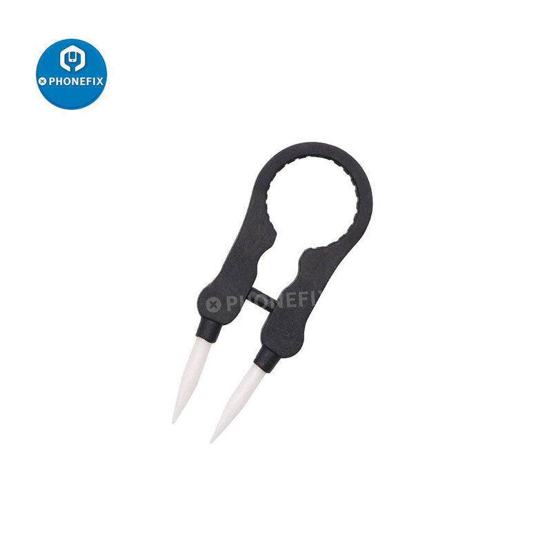 Pointed Tip Industrial Ceramic Tweezers Heat-Resistant Forceps Tool