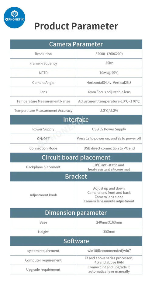 QIANLI Mega-Idea PCB 3D Infrared Thermal Imaging Camera