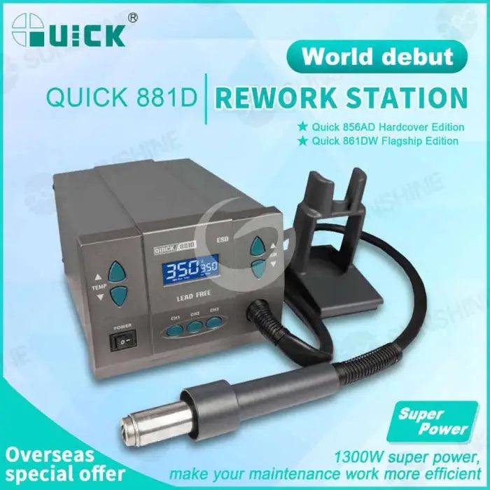 Quick 881D 1300W Lead-Free Hot Air Gun Soldering Rework Station