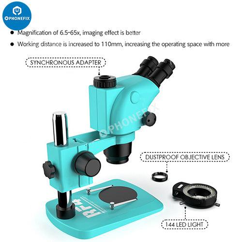 RF4 HD Trinocular Stereo Zoom Industrial Microscope For PCB Repair