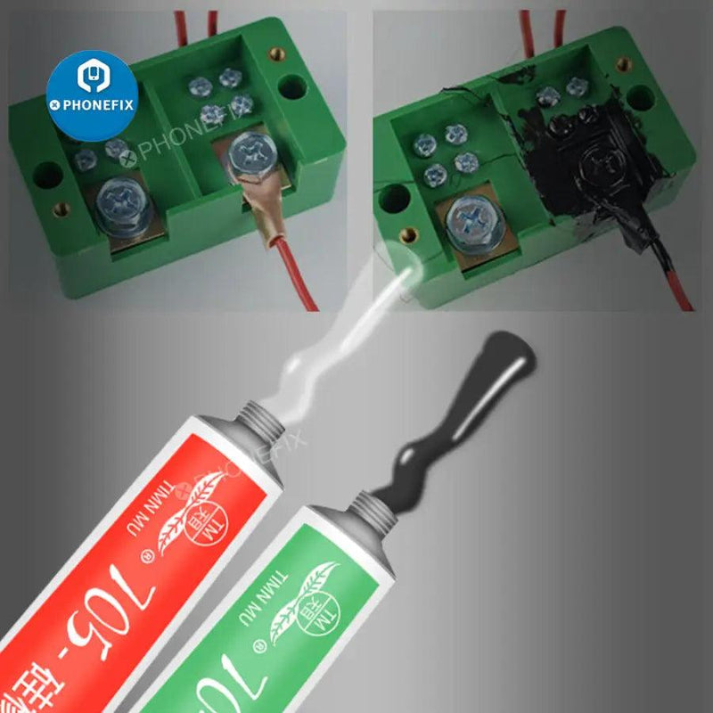 Silicone Industrial Adhesive 704 RTV Rubber Black Transparent Glue