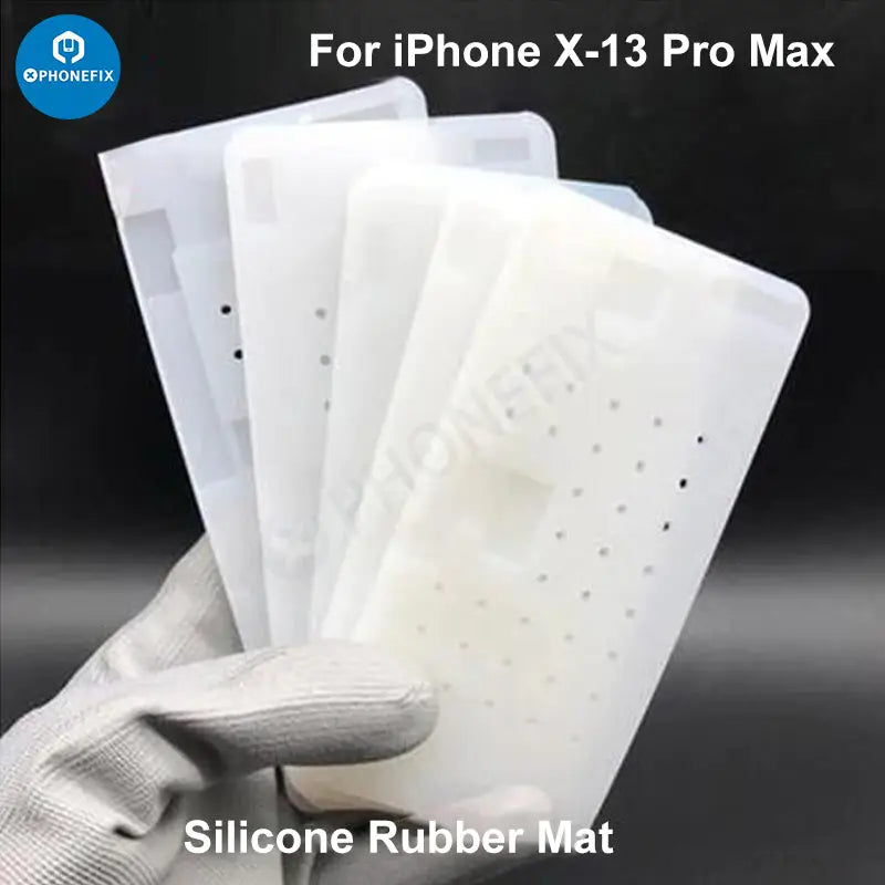 Silicone Rubber Mat Pad for iPhone 14 12 Pro Max X XS Glue Cleaning