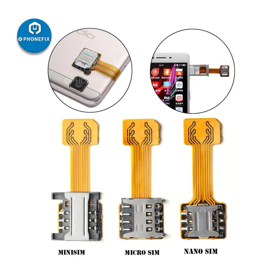 SIM Slot Dual Extension Cable Nano Micro Mini SD Extender Adapter
