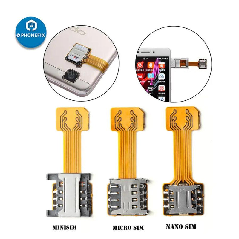 SIM Slot Dual Extension Cable Nano Micro Mini SD Extender Adapter