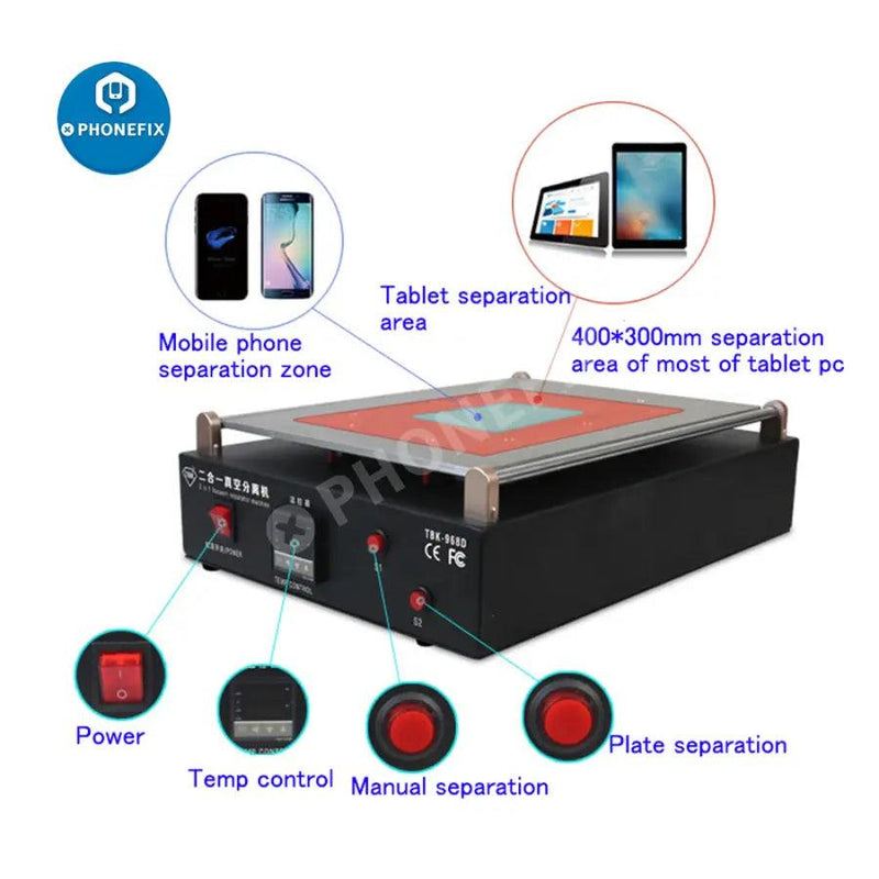TBK-968D LCD Separator Heating Vacuum Machine OCA Screen Repair