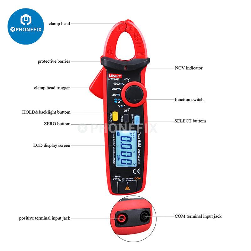UNI-T UT210E Digital Clamp Meter AC DC Current Voltage Tester