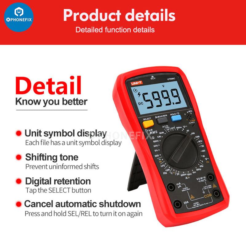 UNI-T UT890C/D+ True-RMS LCD Digital Multimeter Capacitance Meter