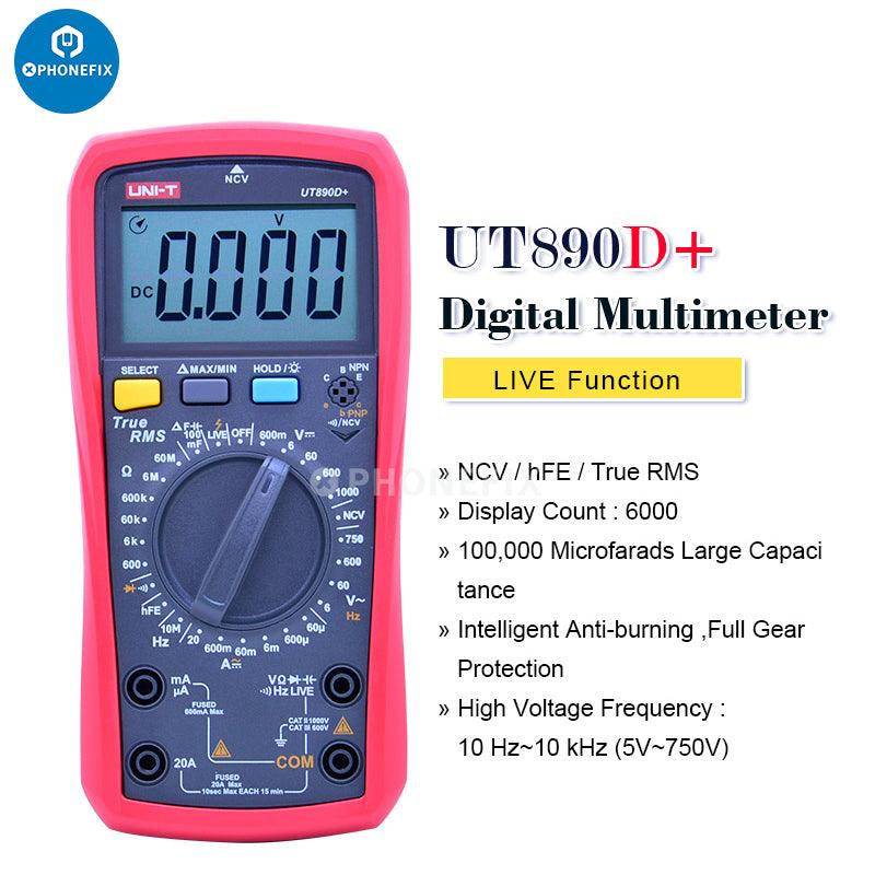UNI-T UT890C/D+ True-RMS LCD Digital Multimeter Capacitance Meter