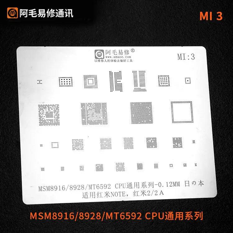 Universal Amaoe CPU BGA Reballing Stencil For Xiaomo Redmi Repair
