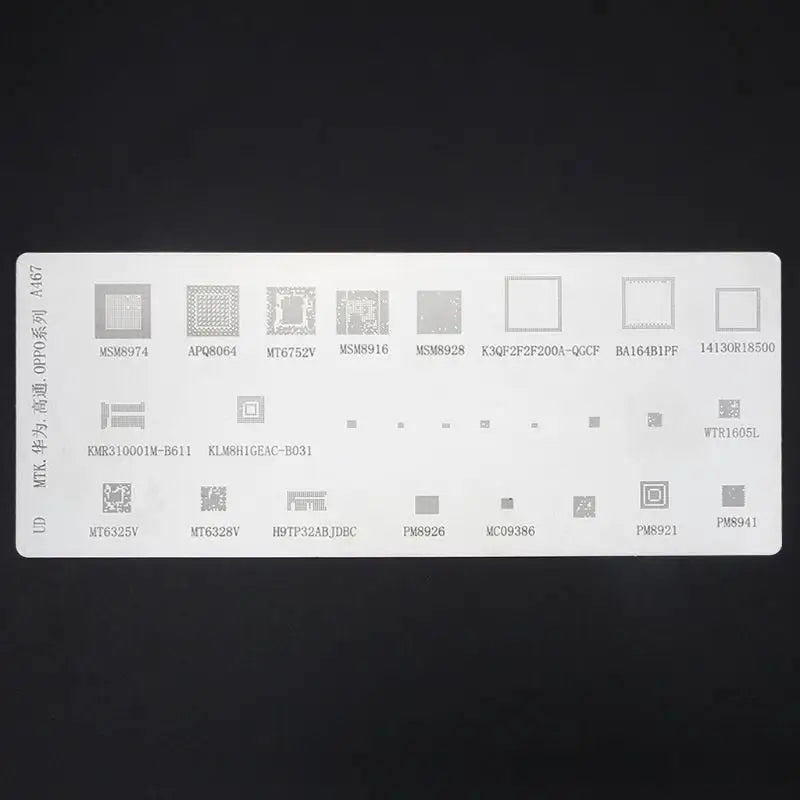 Universal BGA Stencil for Samsung Huawei iPad Power IC Reball 4Pcs/Pac