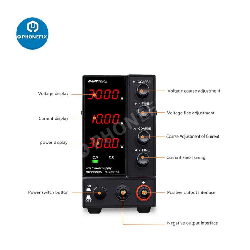 Wanptek Adjustable DC Power Supply Precision Voltage Regulator
