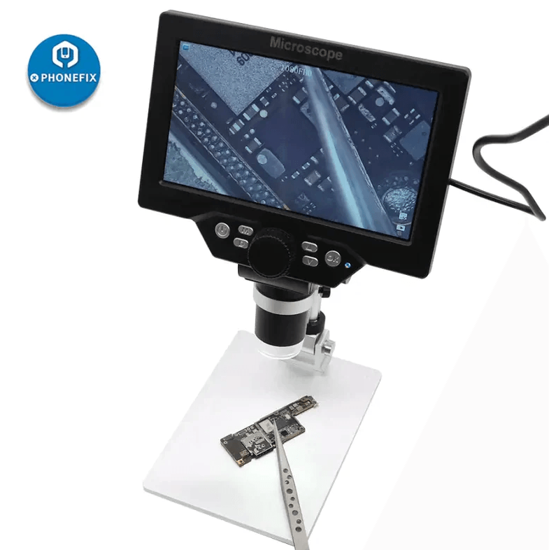 DM9 1200X 12MP USB Digital Microscope with 7 Inch Display Screen